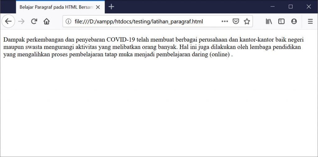 Membuat Paragraf di HTML - SolusiLain.Com