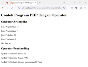 Tutorial PHP Dasar: Operator Pada PHP dan Cara Menggunakan Operator Pada PHP - SolusiLain.Com